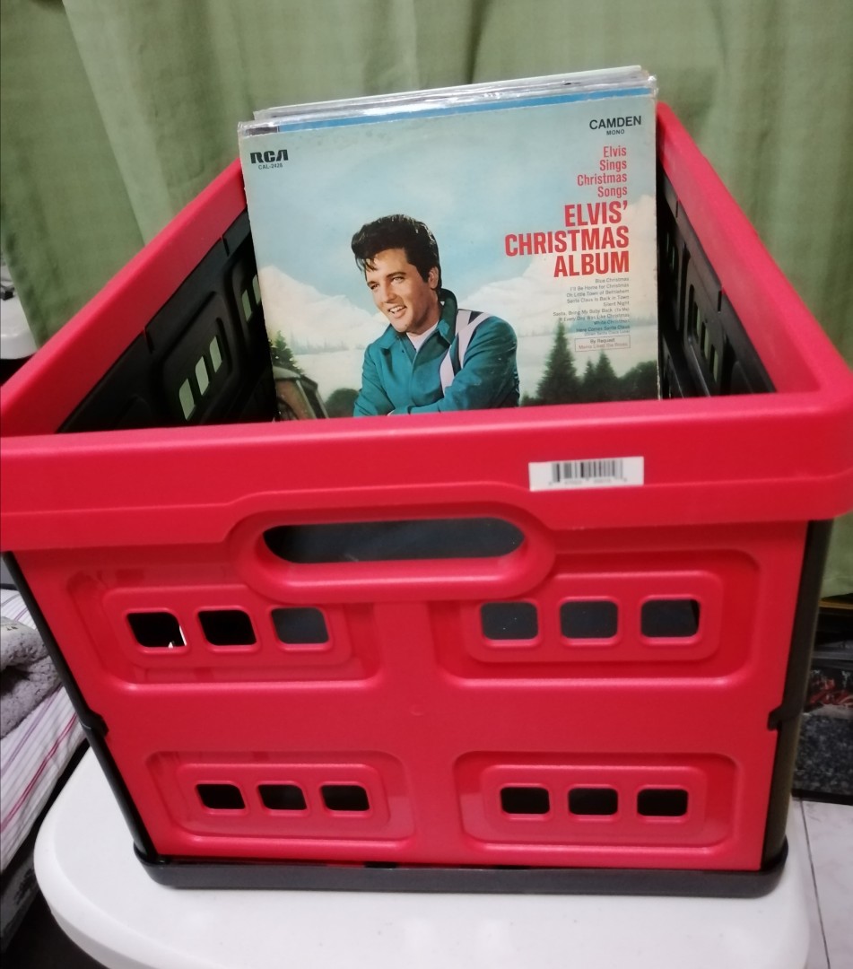 Fold It Turntable Vinyl Record Plaka Storage Crate and Store System Box ...