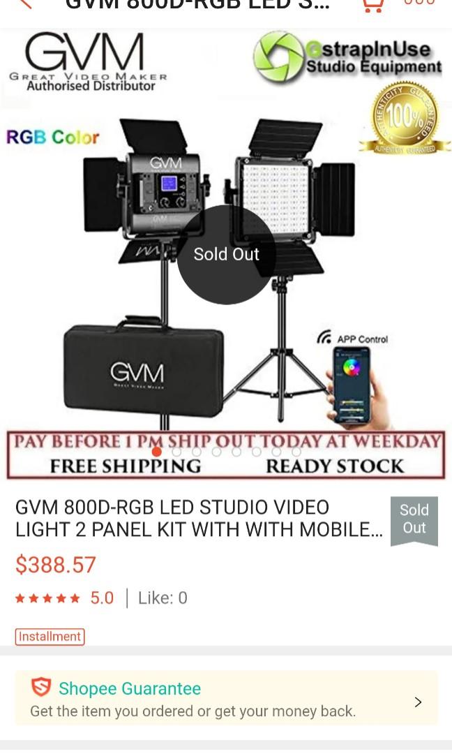 GVM 800D-RGB LED STUDIO VIDEO LIGHT, Photography, Photography ...