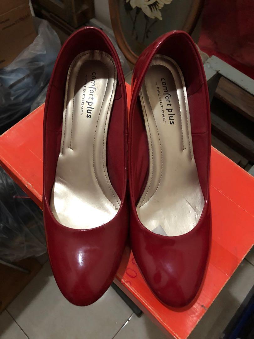 High Heels Merah ukuran 11, Fesyen Wanita, Sepatu di Carousell