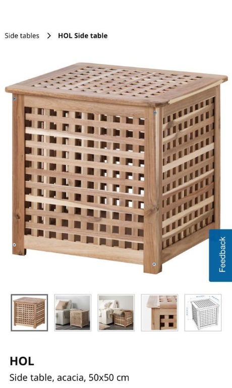 Ikea HOL storage side table, Furniture & Home Living, Furniture, Tables ...