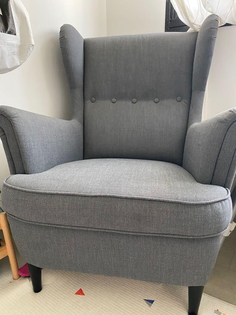 Ikea Strandmon Wing Chair Arm chair, Furniture & Home Living, Furniture ...