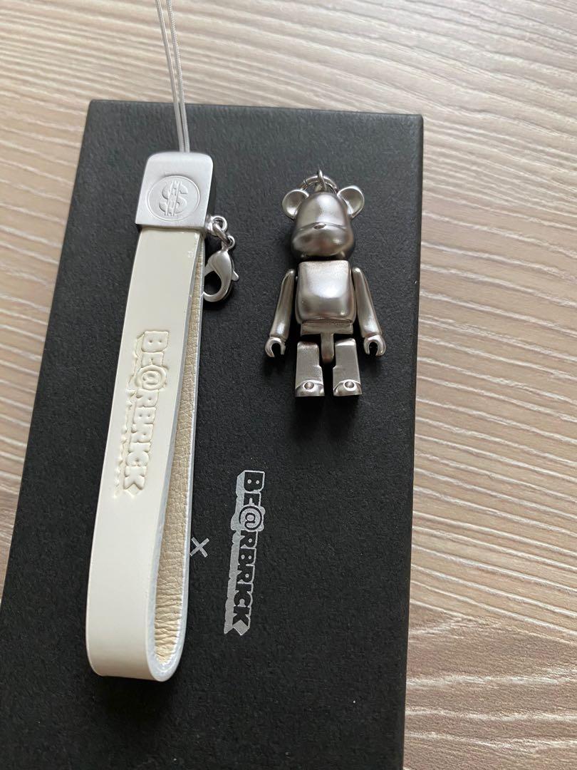 [In Stock] *Rare* BE@RBRICK x Hackford & Song Silver 925 Bearbrick 50% with real leather strap ...
