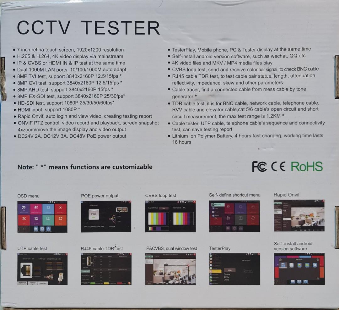 IPC TESTER ALL-IN-ONE CAMERA TESTER (Model: IPC-9800ADH Plus+ ...