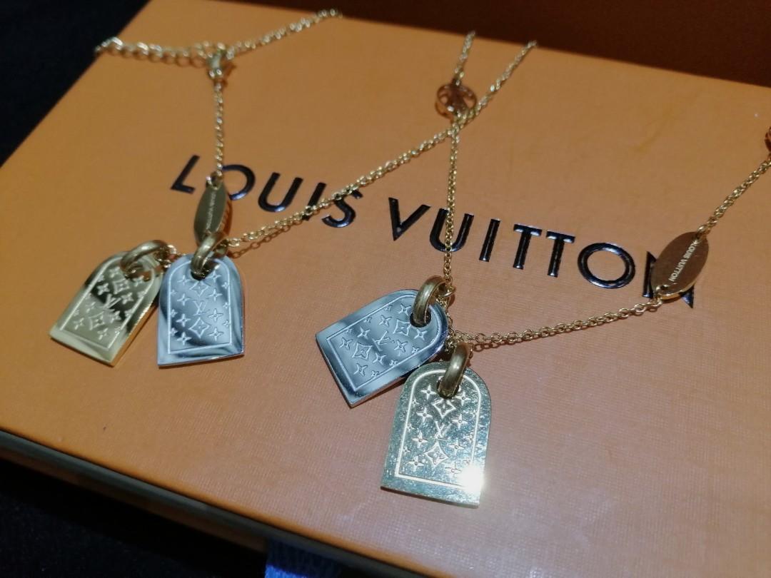 Premium Louis Vuitton Nanograms Necklace And Bracelet, Women's Fashion ...