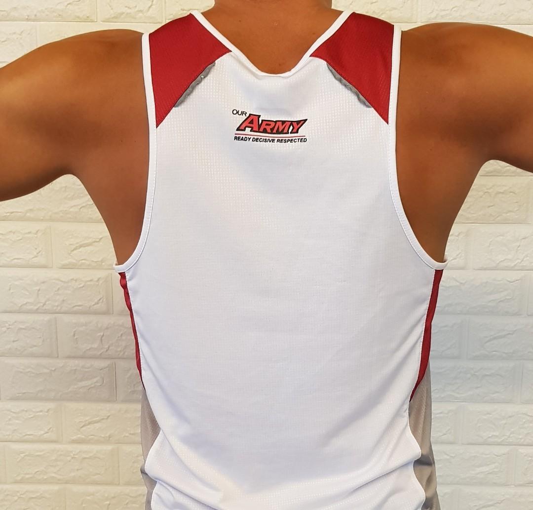 SAF Army Singlet, Men's Fashion, Activewear on Carousell