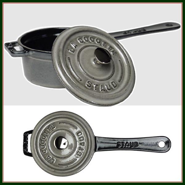 Staub Mini Oval Cocotte 11cm + 10cm Round + 10 cm Mini Saucepan ...