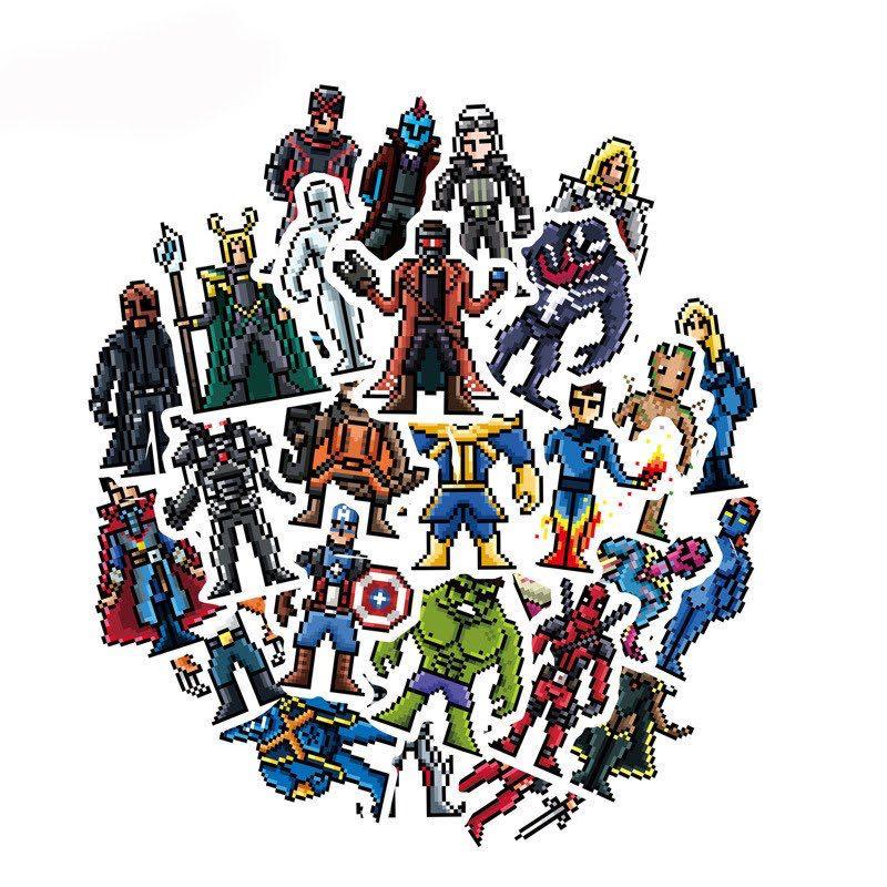 (Stickers) 30pc Marvel DC Comics Universe Superhero Avengers Batman ...