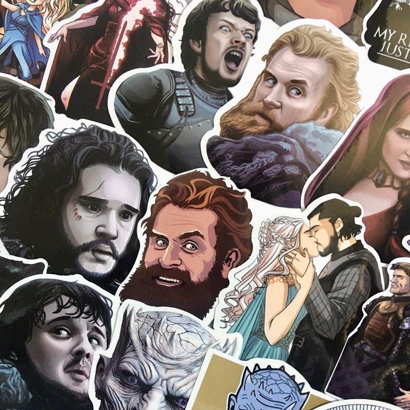 (Stickers) 60pc Game Of Thrones HBO American Television Series Westeros ...