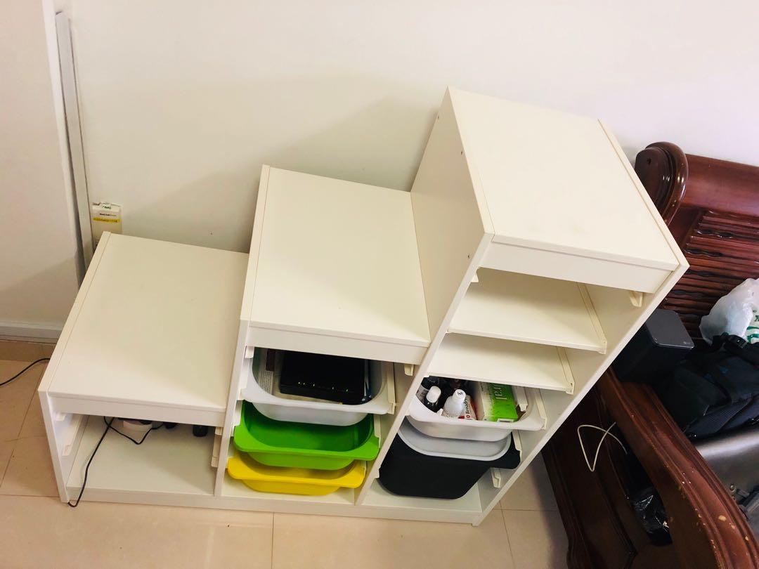 IKEA Trofast- Step shelf with Storage boxes for Sale, Furniture & Home ...