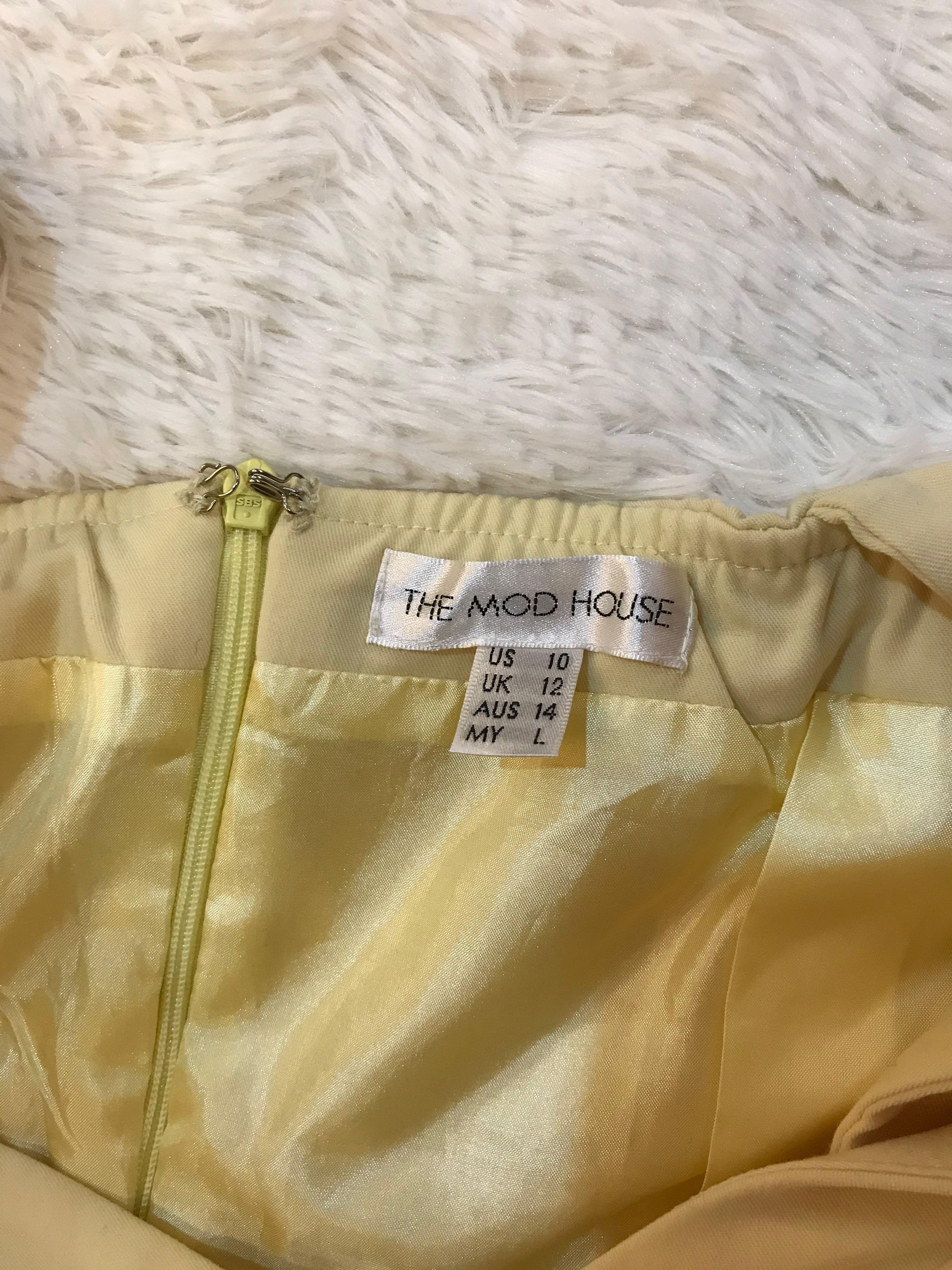 The Mod House - Soft Yellow Dress, Women's Fashion, Dresses & Sets ...