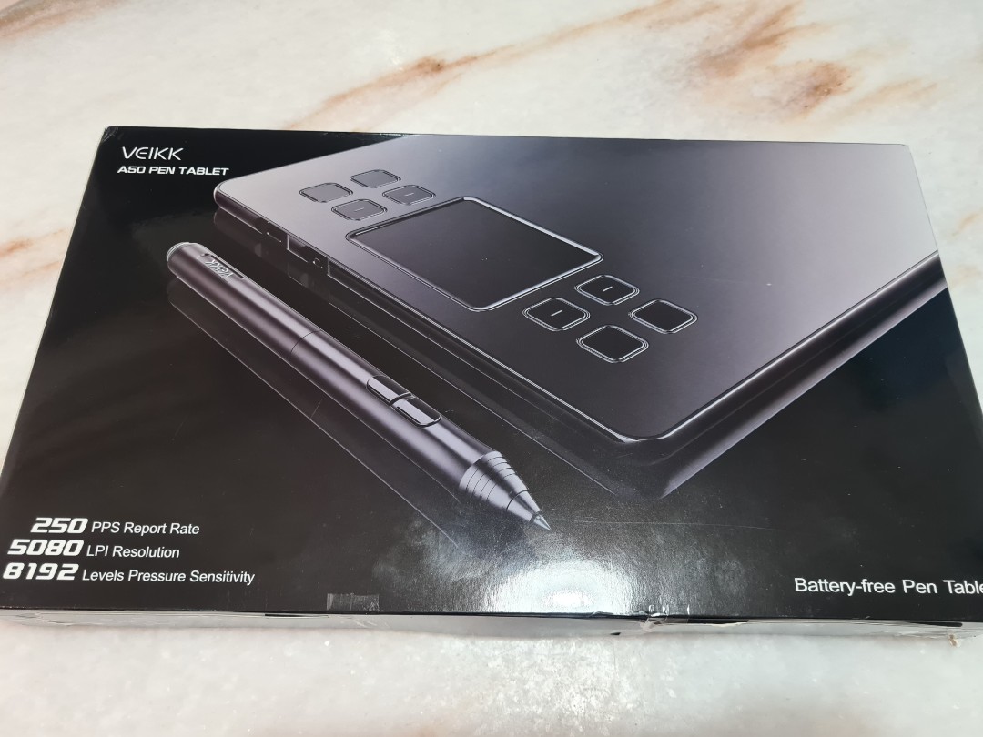 Veikk A50 Pen Tablet Drawing Pad, Computers & Tech, Parts & Accessories ...