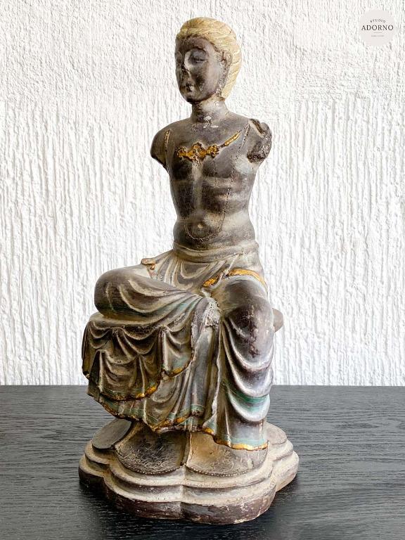 Vintage-inspired Armless Buddha Statue, Furniture & Home Living, Home ...