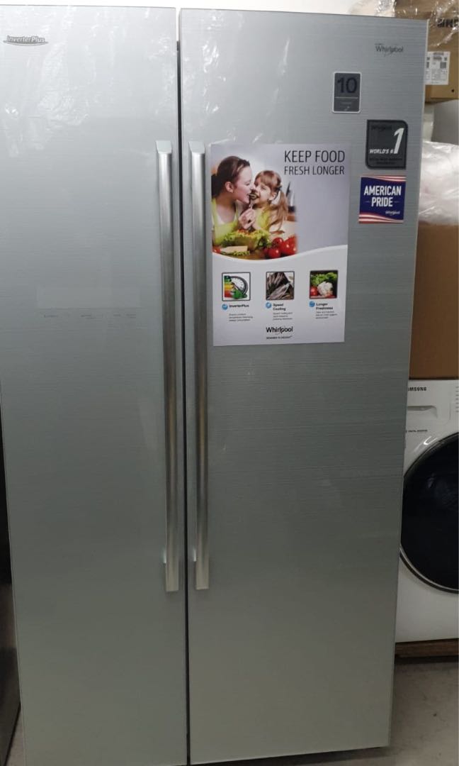 Whirlpool 595L SBS Fridge 7S21FNI SL, TV & Home Appliances, Kitchen ...
