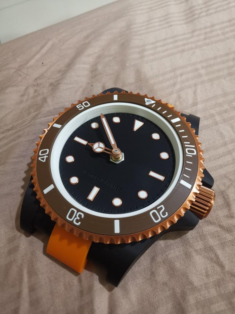 3D printed Rolex Submariner clock, Luxury, Watches on Carousell