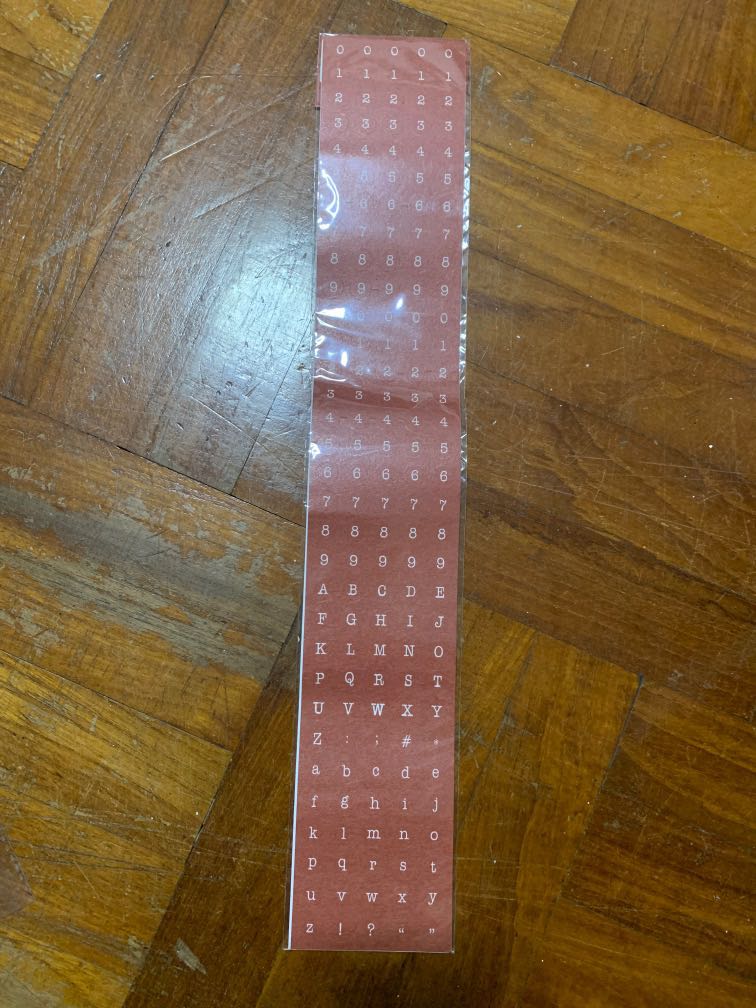 ‼️ typewritten red alphabet stickers ‼️, Hobbies & Toys, Stationery ...