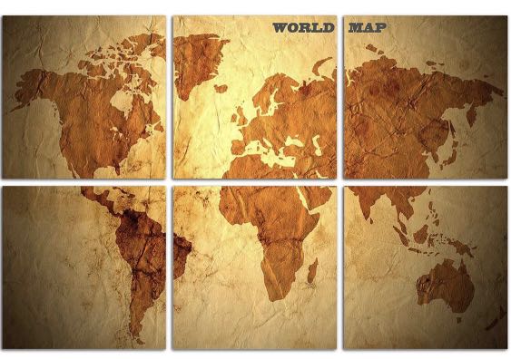 Acoustic panel - world map design, Hobbies & Toys, Music & Media, Music ...