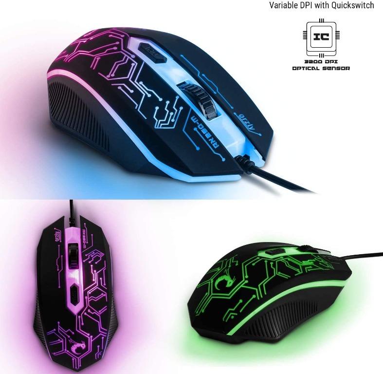 [bnib] Orzly Rx250 Hornet Rgb Gaming Keyboard Rgb Mouse Mouse Pad And Gaming Headset Wired Led