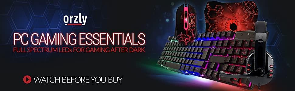 [BNIB] ORZLY RX250 HORNET RGB Gaming Keyboard, RGB Mouse, Mouse Pad ...