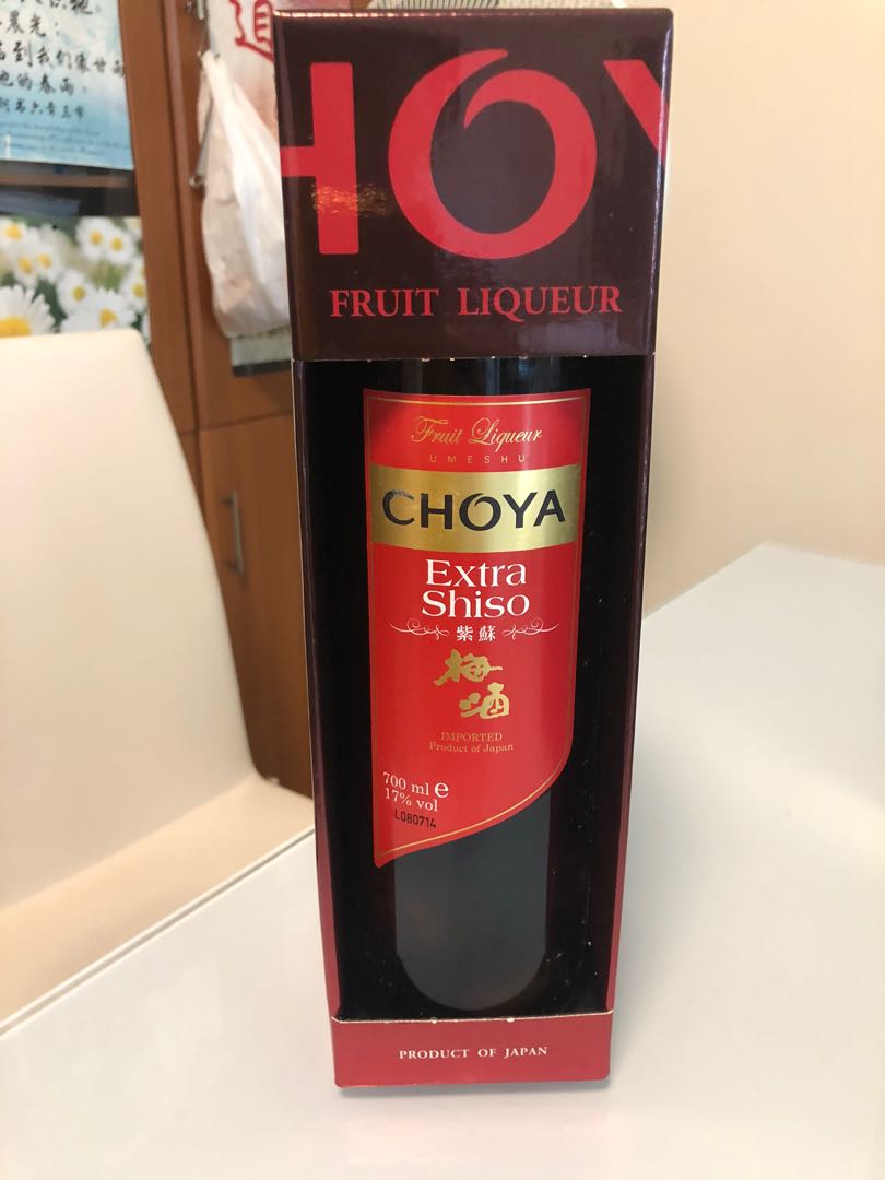 Choya Fruit Liqueur (Extra Shiso), Food & Drinks, Alcoholic Beverages on Carousell