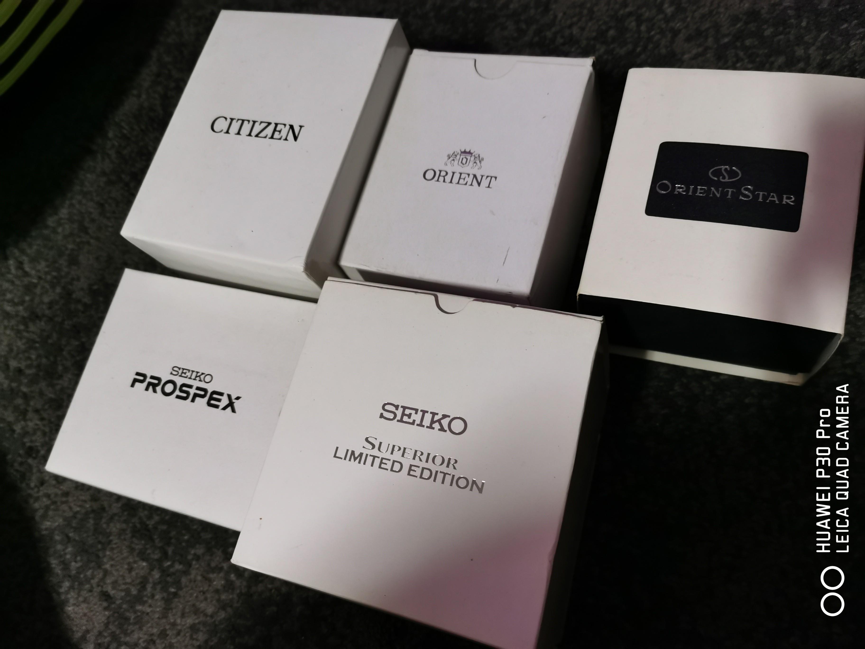 Citizen, Orient, Seiko watch boxes, Everything Else on Carousell