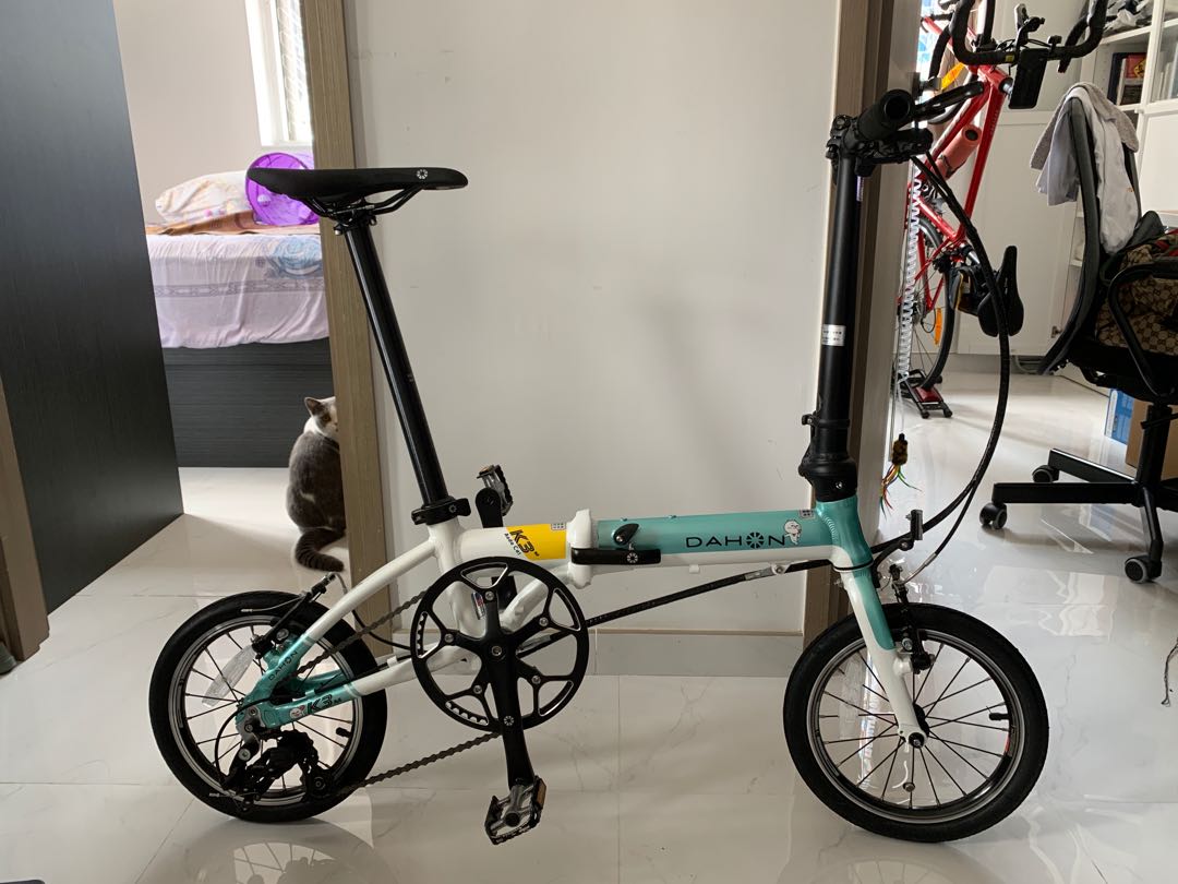 Dahon K3 KAA433 14寸 特別版白綠色摺車, 運動產品, 單車及配件, 單車 - Carousell
