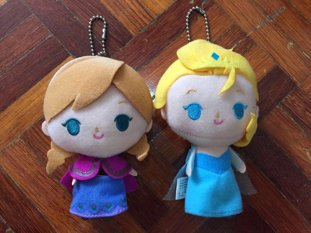 Disney Frozen Elsa & Anna Figure Soft Craft Bag Plush Tag Set, Hobbies ...