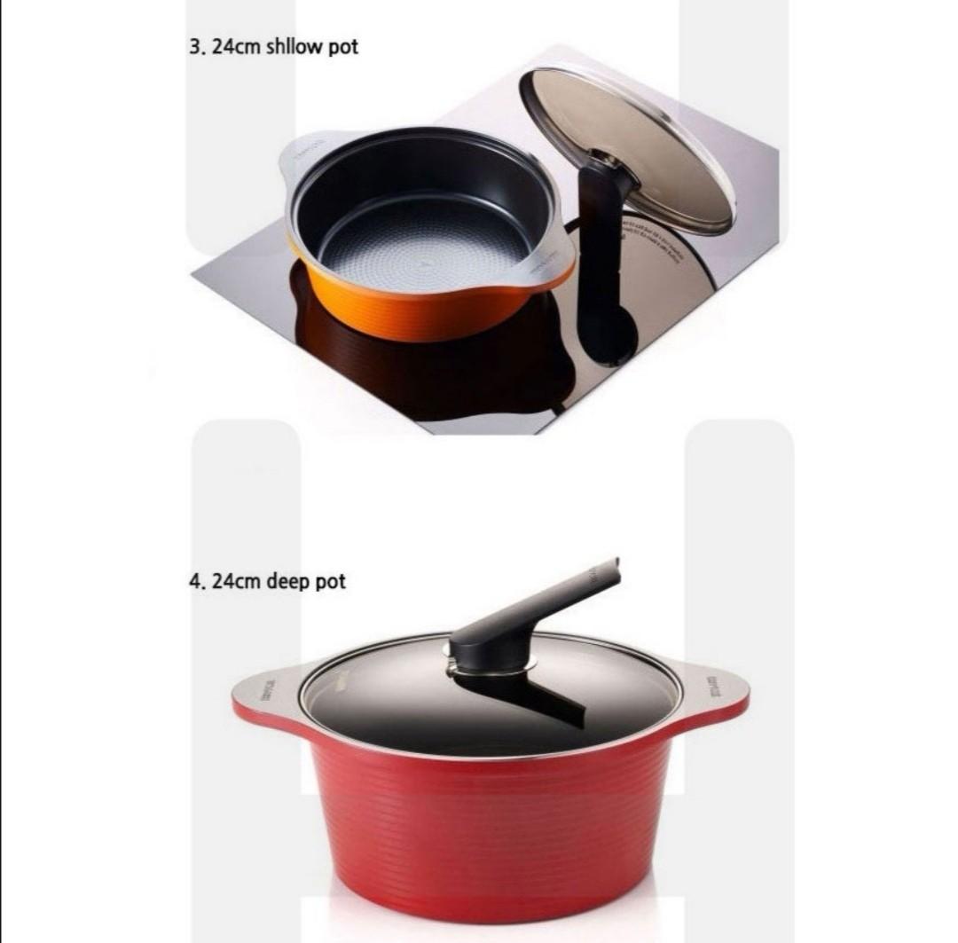 Happycall set, 8+3 pcs, Alumite Ceramic Pot set, Furniture & Home ...