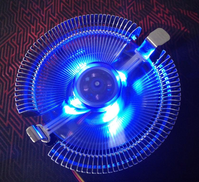 LED RGB Red Blue Rainbow CPU Cooler Heatsink Fan HSF, Computers & Tech ...