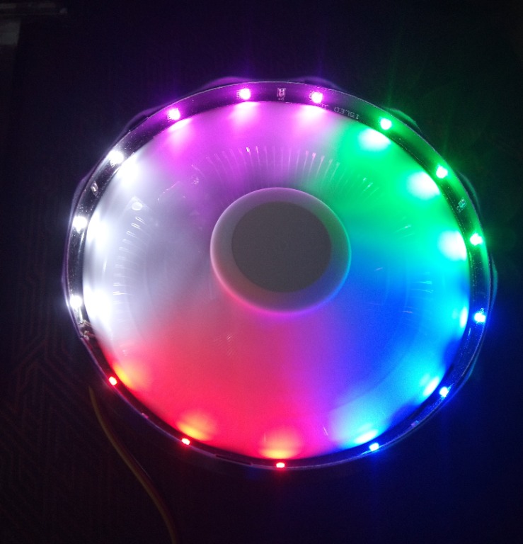 LED RGB Red Blue Rainbow CPU Cooler Heatsink Fan HSF, Computers & Tech ...