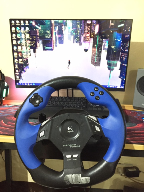 LOGITECH DRIVING FORCE CONSOLE STEERING WHEEL, Video Gaming, Video Game ...