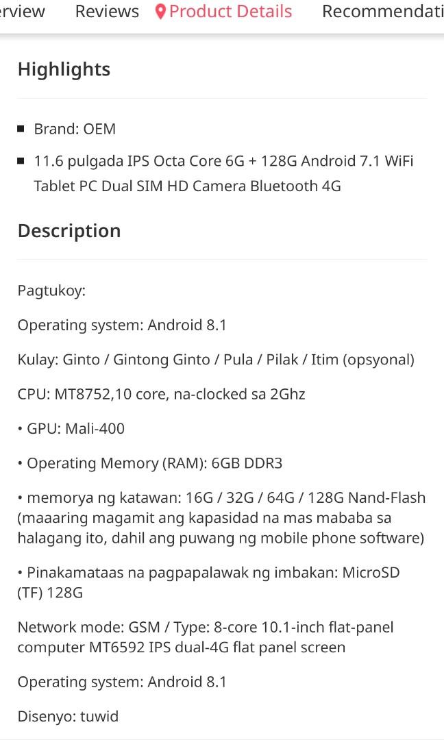 Mediatek Tablet, Mobile Phones & Gadgets, Tablets, Android on Carousell