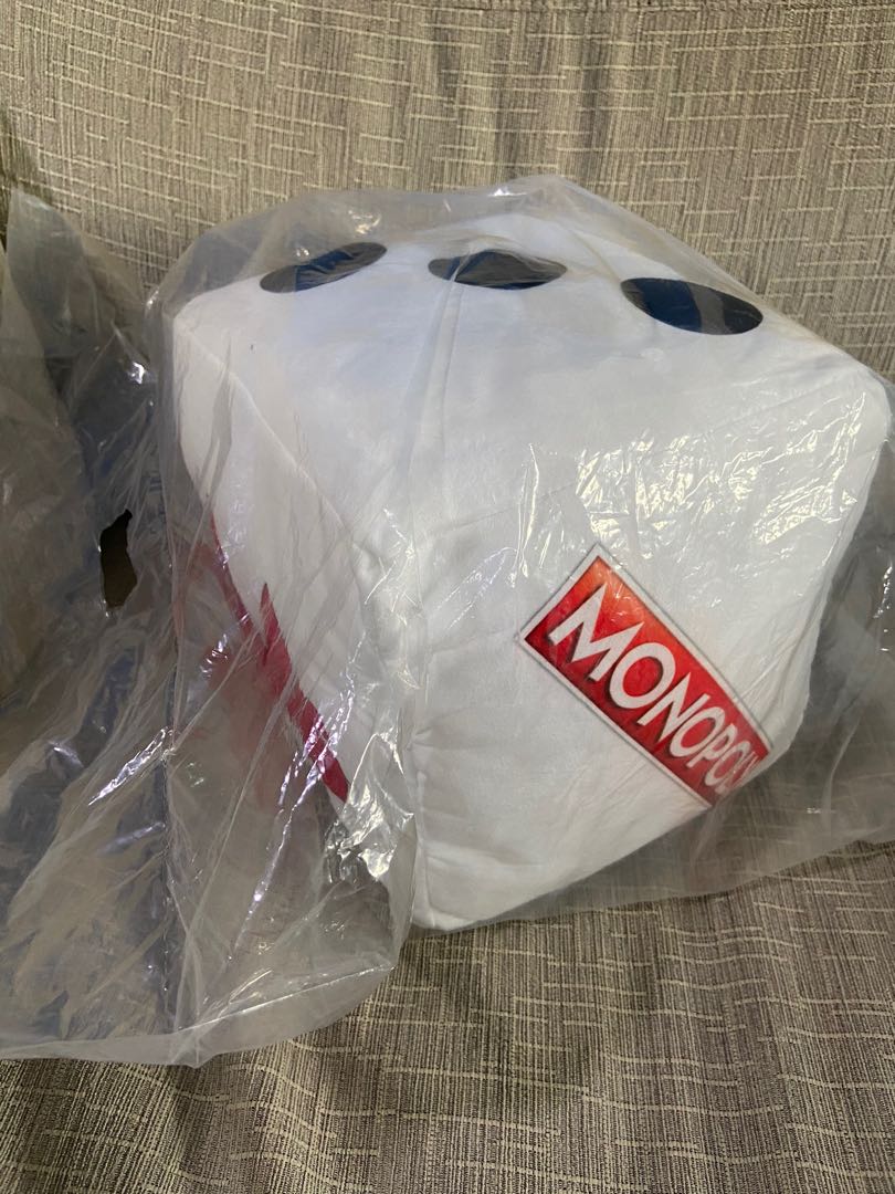 Monopoly dice cube cushion, Hobbies & Toys, Toys & Games on Carousell