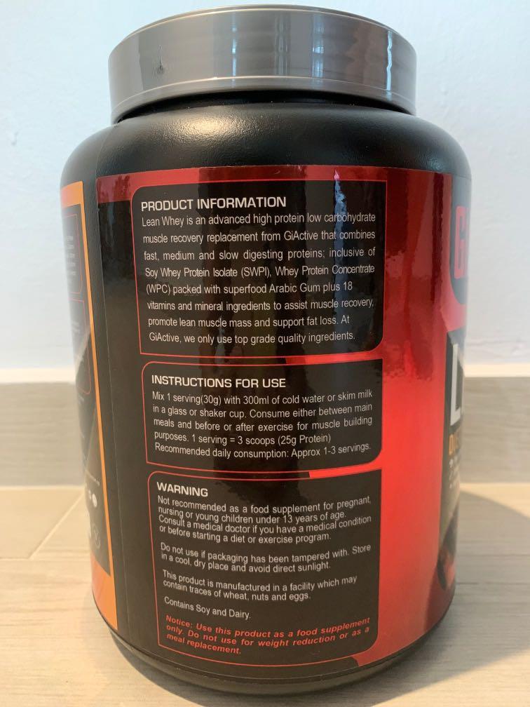 NEW & HALAL-CERTIFIED - Lean Whey Protein Powder, Health & Nutrition ...