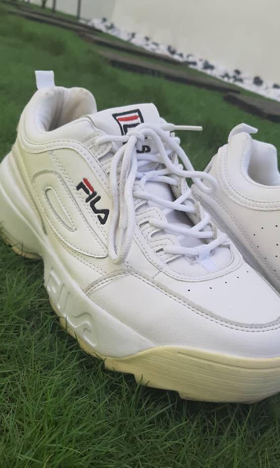 Original Fila All White, Women's Fashion, Footwear, Sneakers on Carousell