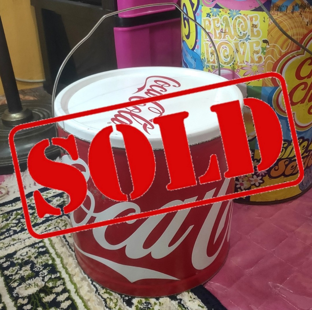 Original vintage coke bucket / tong besi retro, Hobbies & Toys ...
