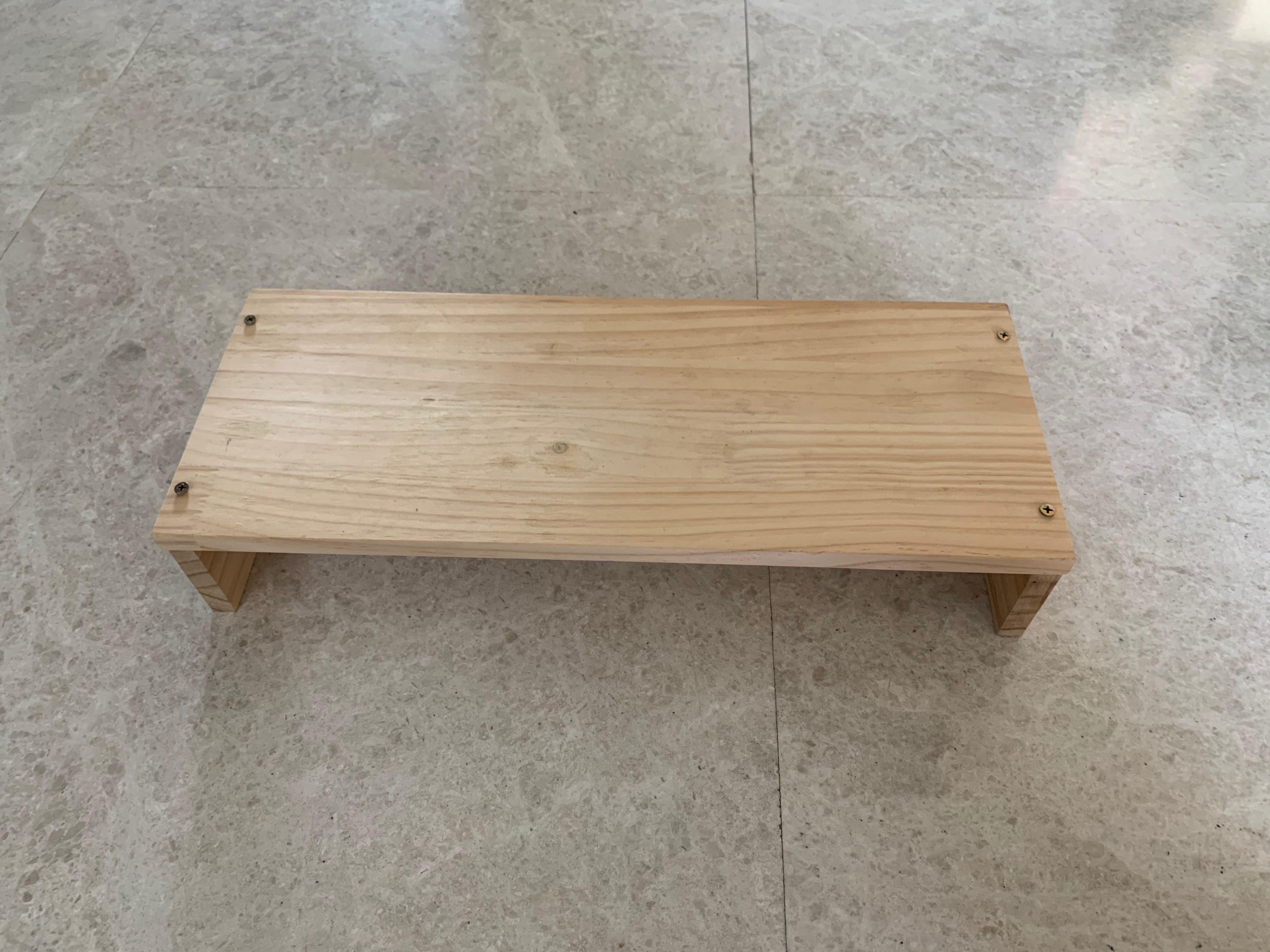 Pine Wood Monitor Stand, Furniture & Home Living, Furniture, Shelves ...