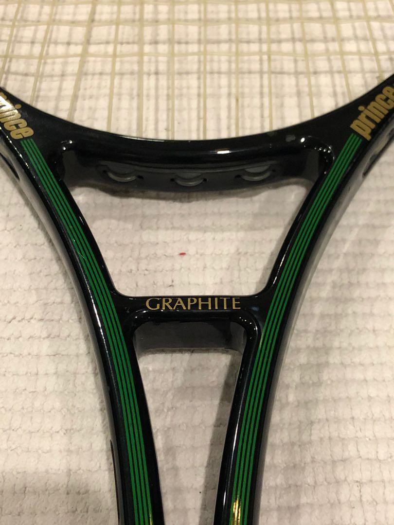 Prince Original Graphite OS POG Tennis Racket - 4 Stripe Racquet ...