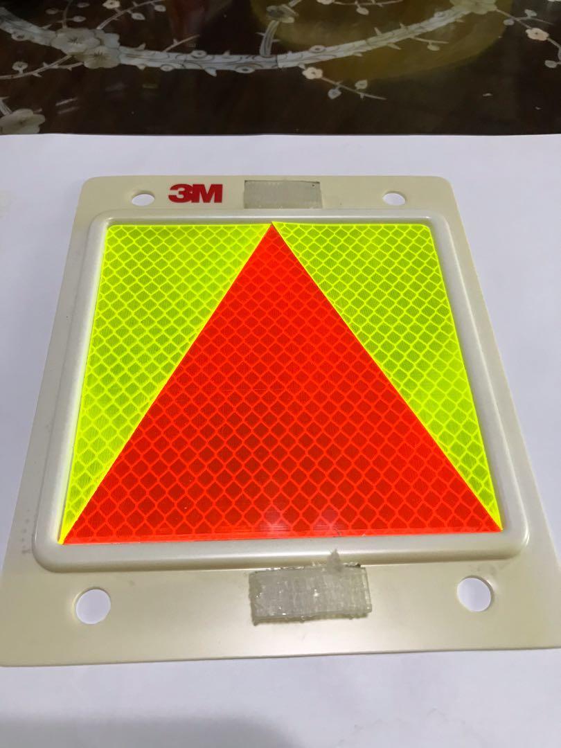Original 3M Probation triangle Plate, Car Accessories, Accessories on ...