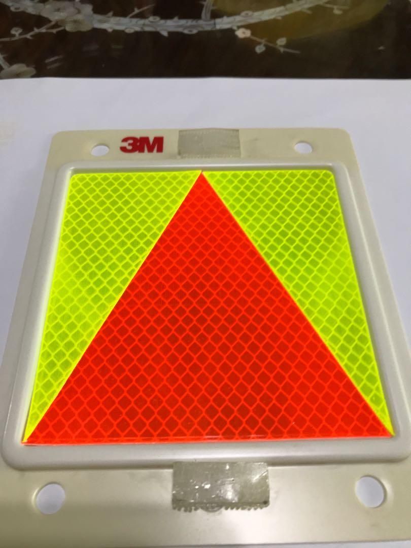 Original 3M Probation triangle Plate, Car Accessories, Accessories on ...