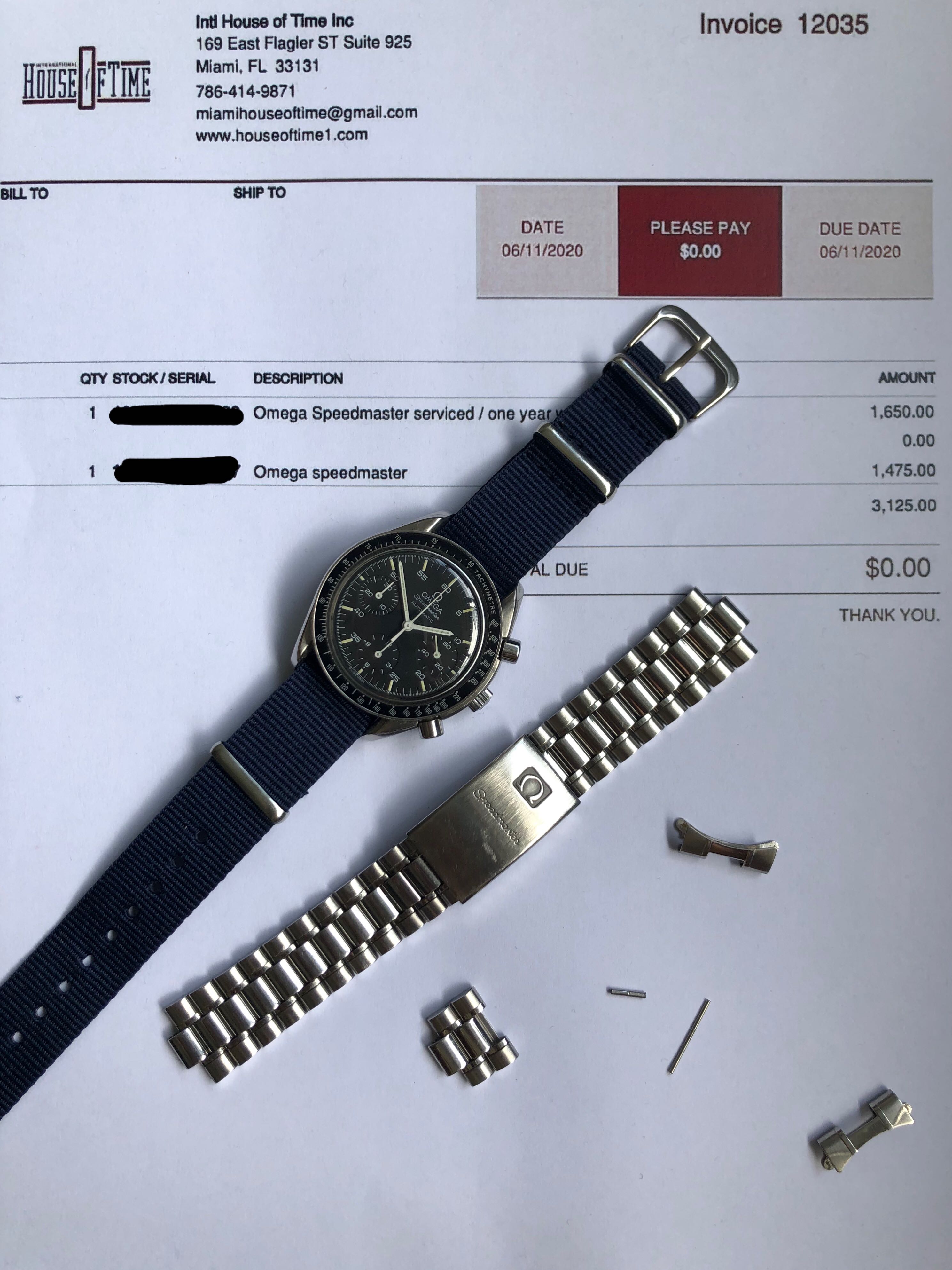 (RECEIPT + SERVICED) Omega Speedmaster Reduced 3510.50, Luxury, Watches ...