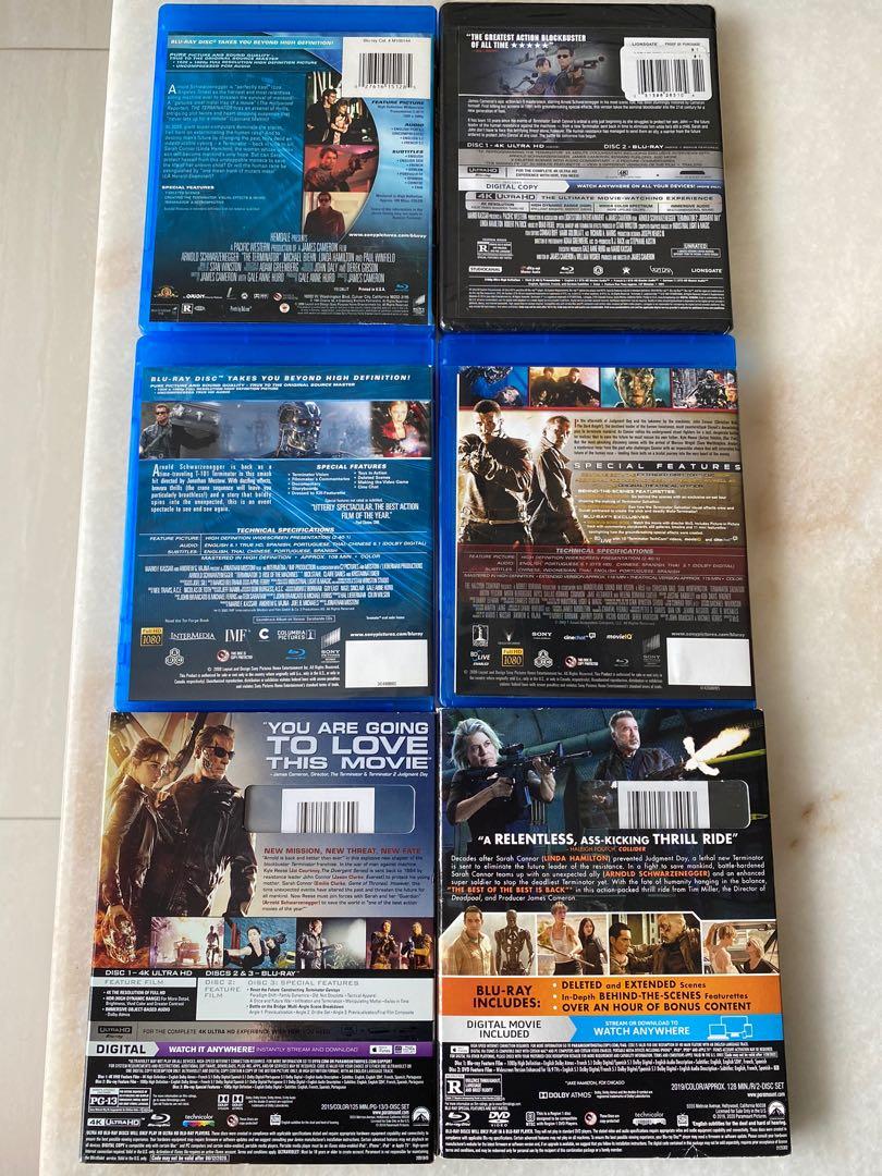 Terminator Complete Blu Ray Collection, Hobbies & Toys, Music & Media ...