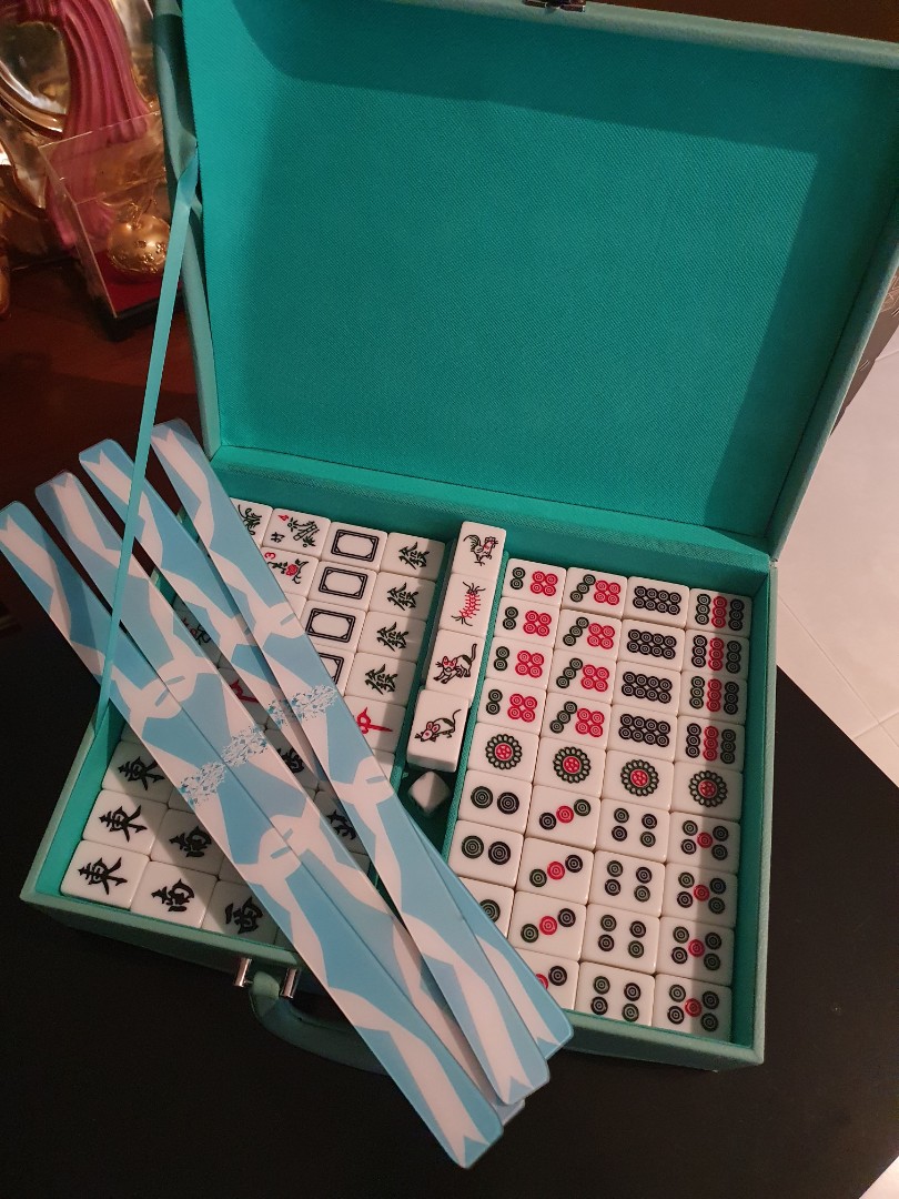 Tiffany Blue Inspired Mahjong Set + Rulers (Automated Table approved ...