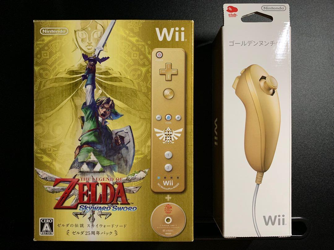 金色！Wii The Legend of Zelda Skyward Sword 25th Anniversary with Golden ...