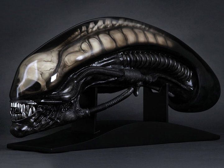 100% new Sideshow Coolprops 1:1 Giger Alien Big Chap life-size head ...