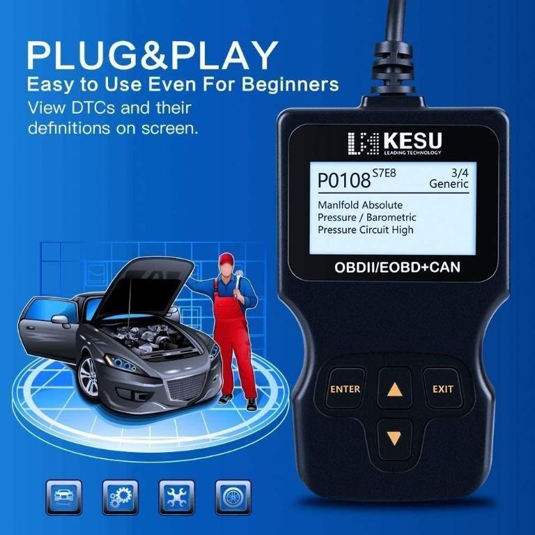 B029 KESU Universal OBD2 Scanner C101 Car Engine Fault Code Reader CAN ...