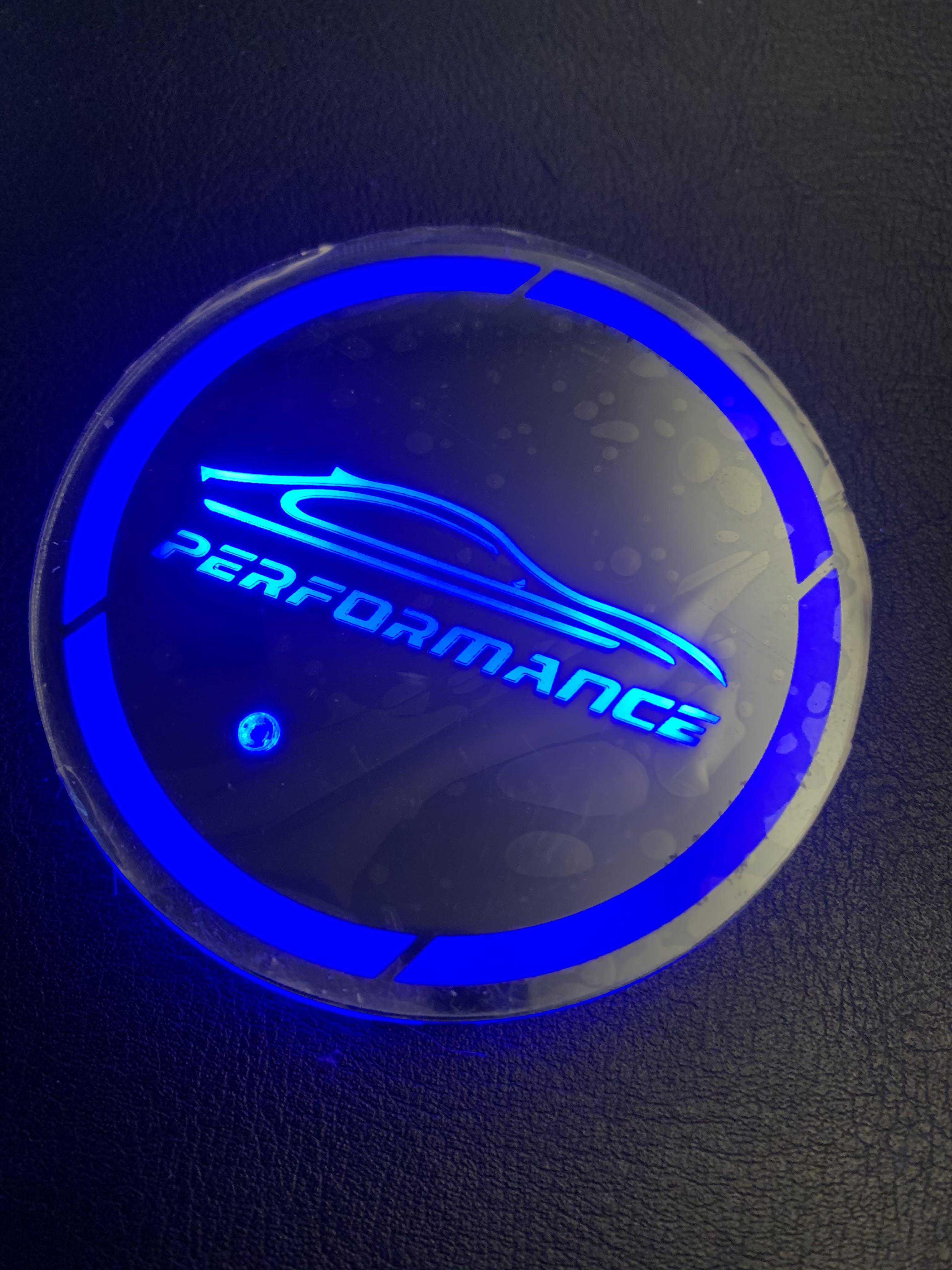 BMW M Performance LED coasters, Car Accessories, Accessories on Carousell
