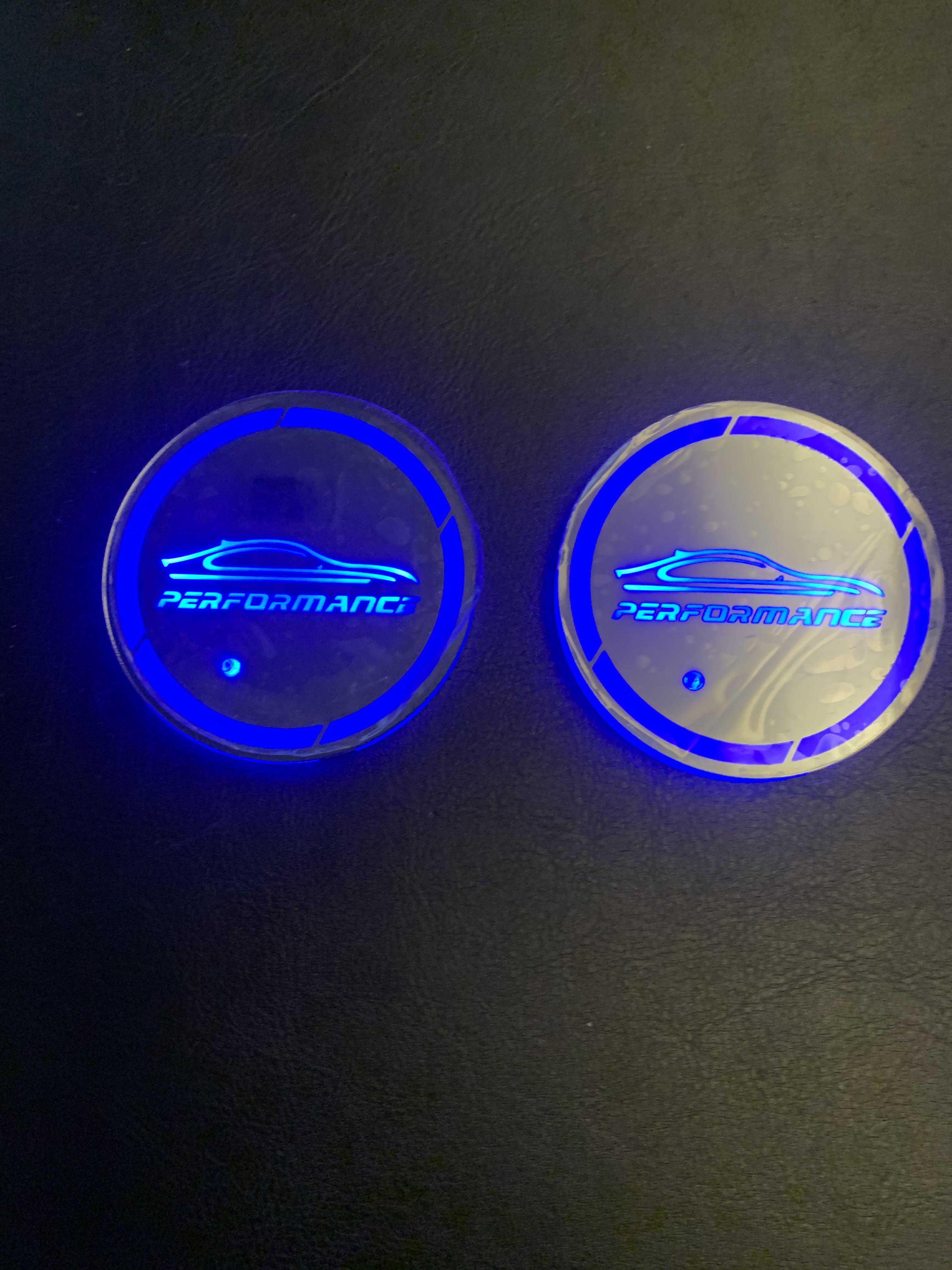BMW M Performance LED coasters, Car Accessories, Accessories on Carousell
