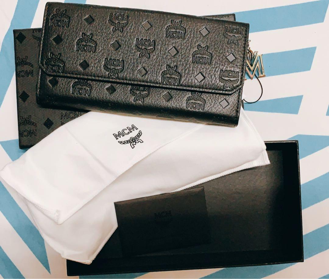 [BrandNew]MCM Black Long Wallet, Women's Fashion, Bags & Wallets ...