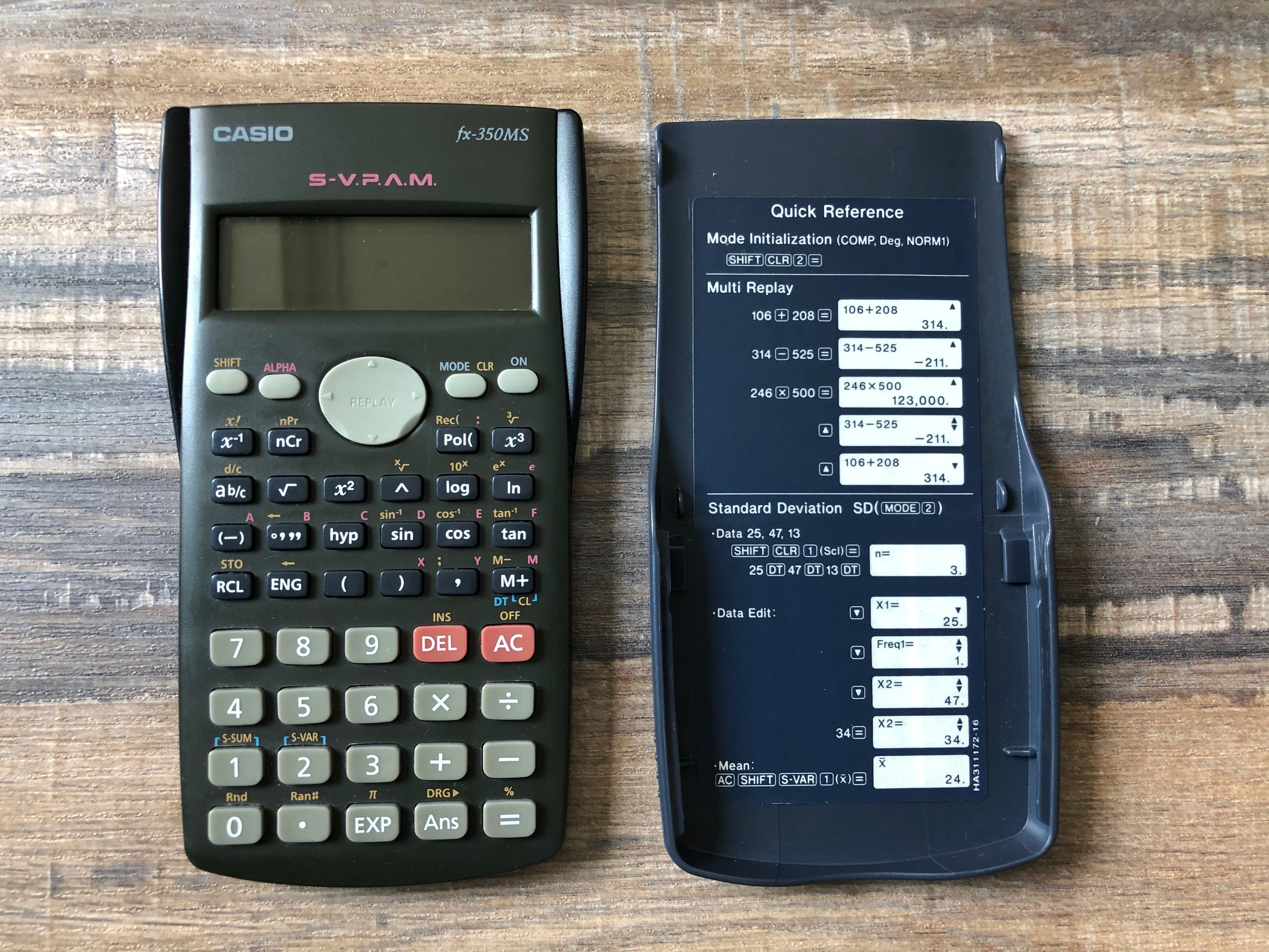 Casio Scientific Calculator fx-350MS, Computers & Tech, Printers ...