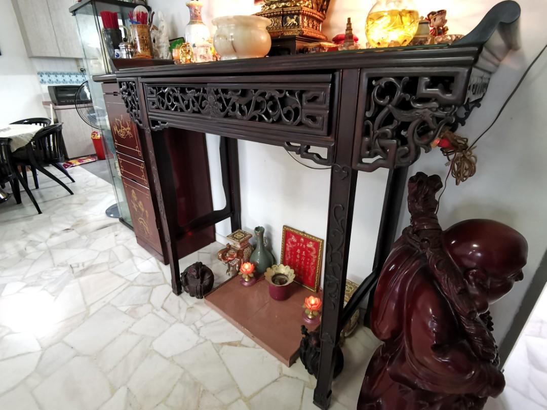 Rosewood Chinese Altar. Praying table. God table, Furniture & Home ...